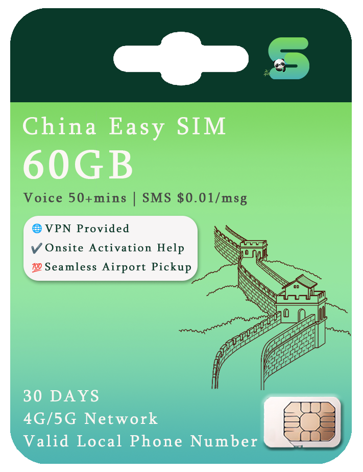 30 Days Prepaid China Sim Card